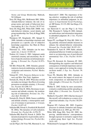 Attitudes And Persuasion | PDF