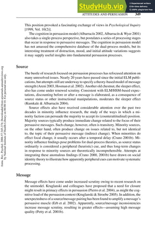 Attitudes And Persuasion | PDF