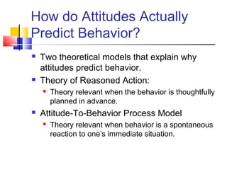 Attitudes behavior | PPT