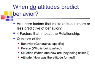 Attitudes behavior | PPT
