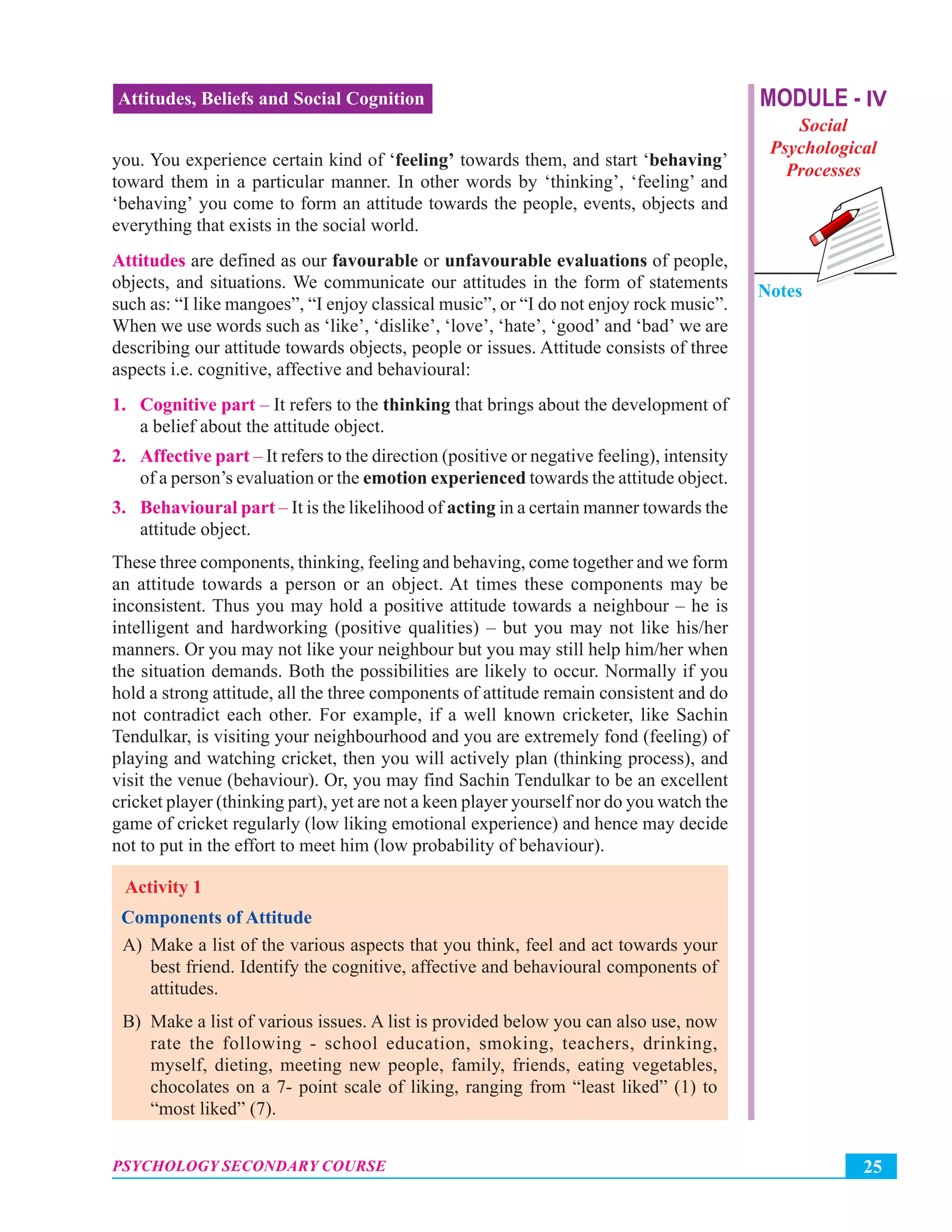 Attitudes, beliefs and social cognition | PDF