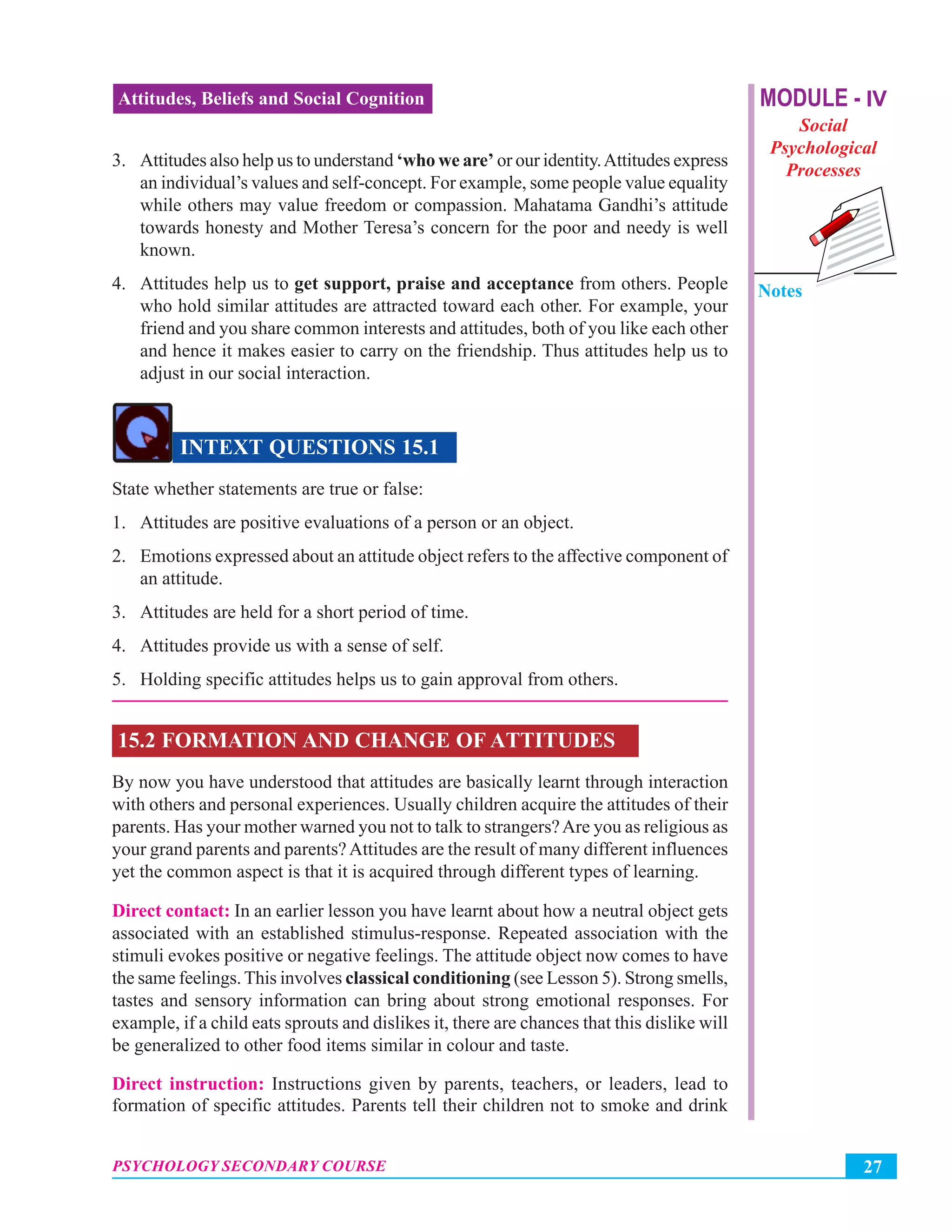 Attitudes, beliefs and social cognition | PDF