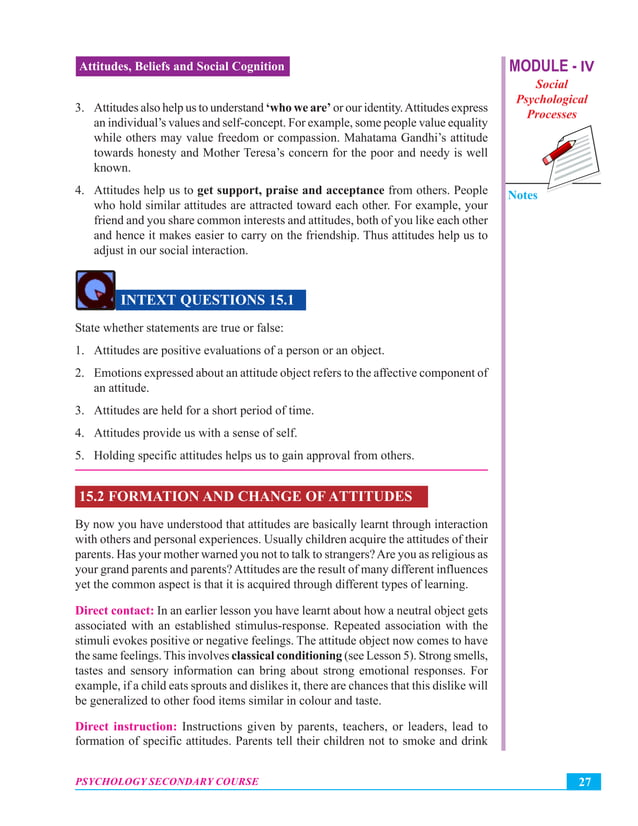 Attitudes, beliefs and social cognition | PDF