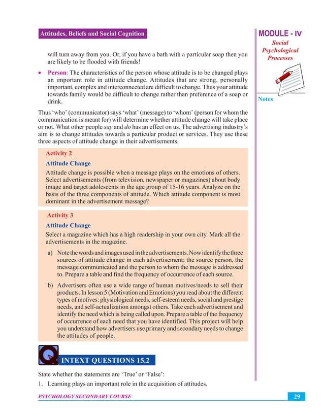 Attitudes, beliefs and social cognition | PDF
