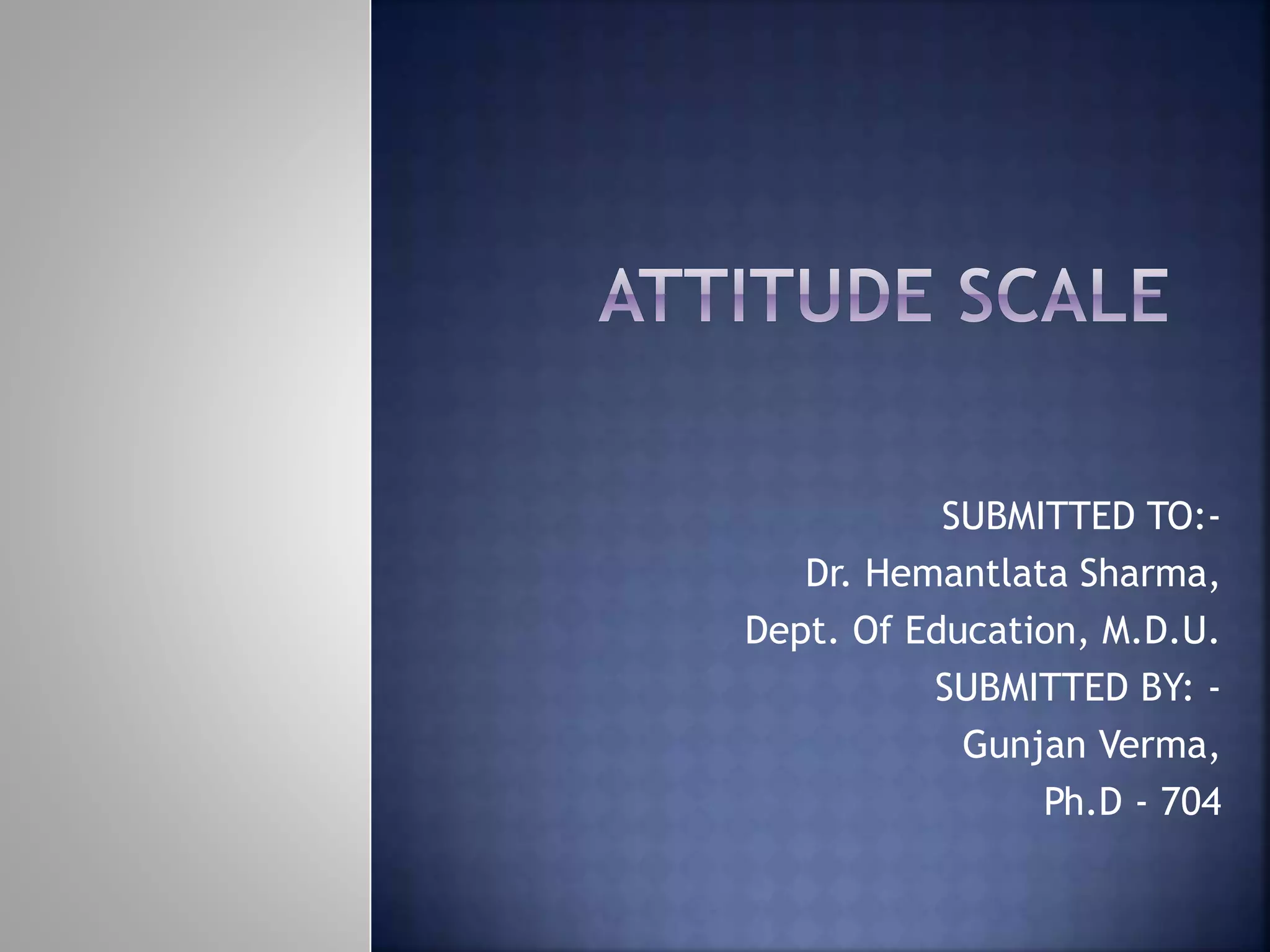 Attitude scale | PPTX