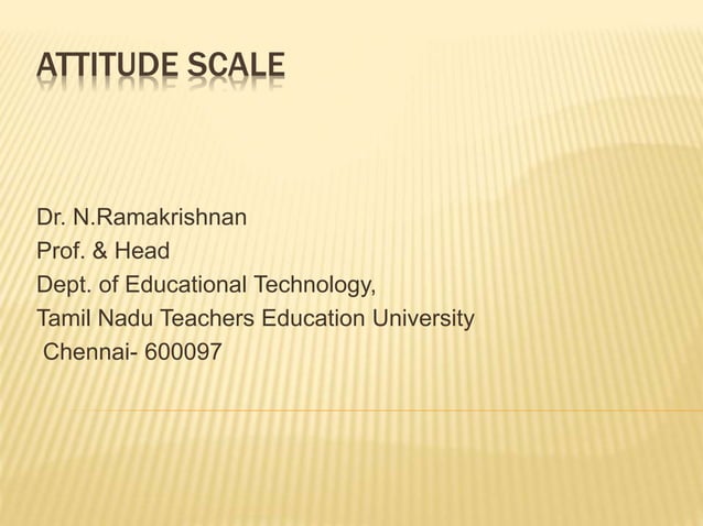 Attitude scale | PPTX