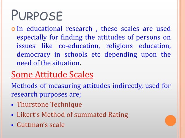 Attitude scale | PPT | Free Download