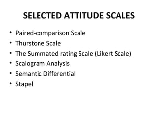 Attitude scales | PPT