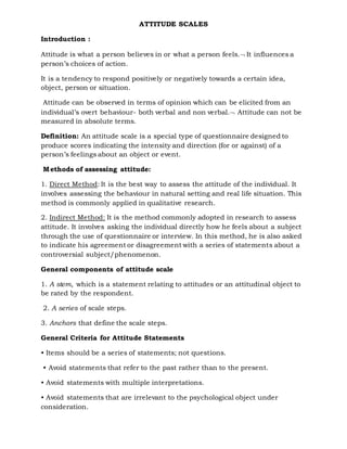 Attitude scales | DOCX