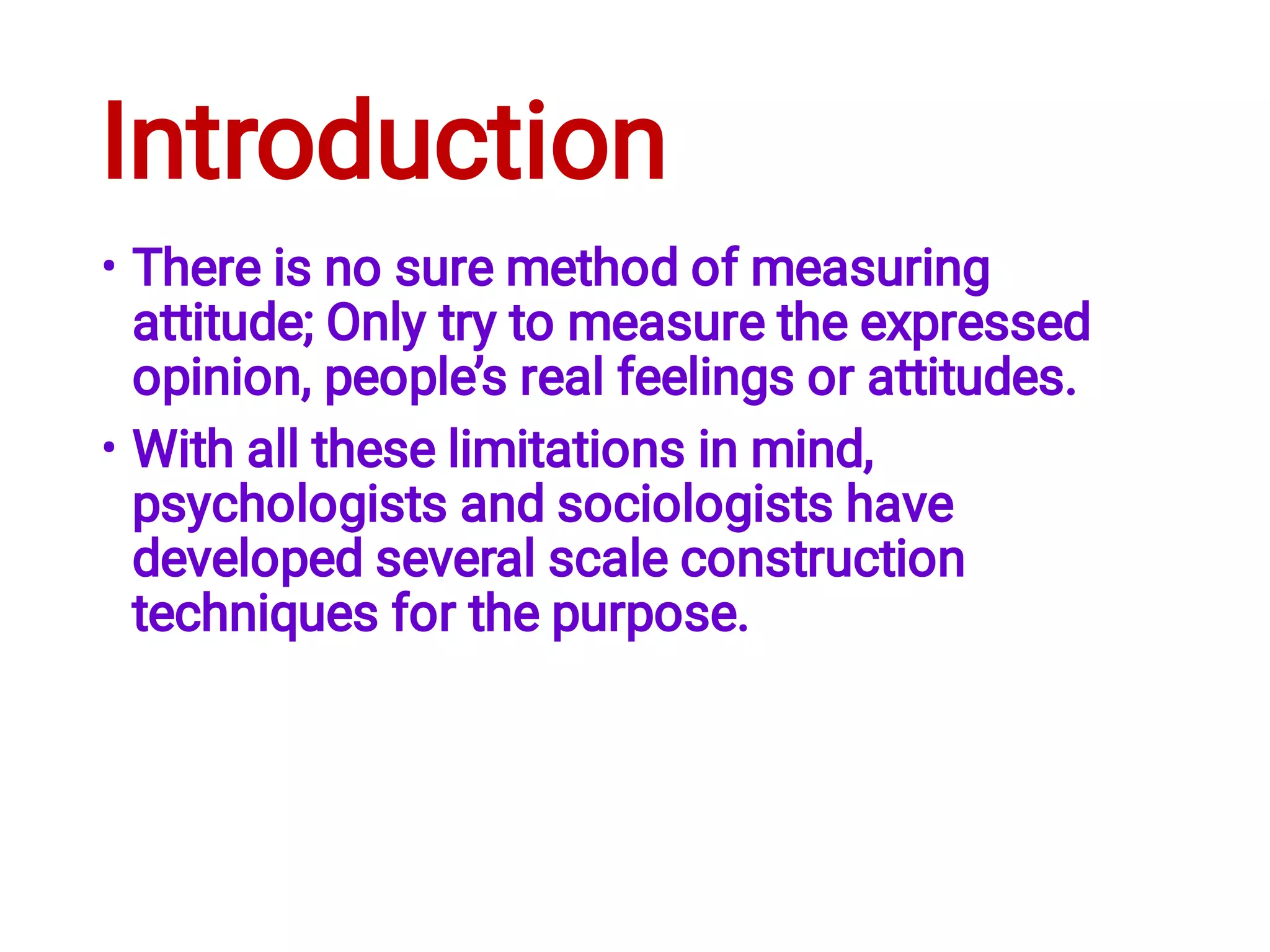 TYPE AND USES OF ATTITUDE SCALES | PDF