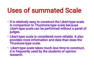 TYPE AND USES OF ATTITUDE SCALES | PDF