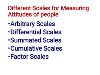 TYPE AND USES OF ATTITUDE SCALES | PDF