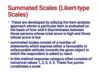 TYPE AND USES OF ATTITUDE SCALES | PDF