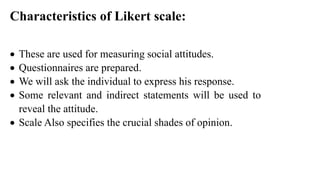 Attitude scales ppt | PPTX