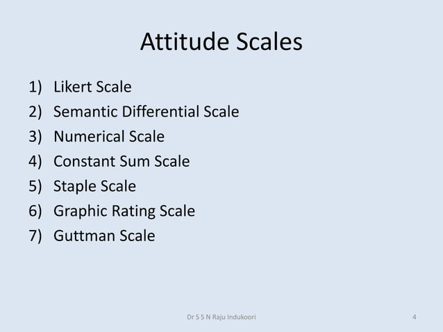 Attitude scaling | PPTX | Science