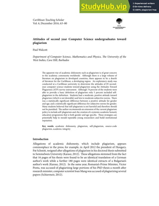 Attitudes Of Second Year Computer Science Undergraduates Toward ...