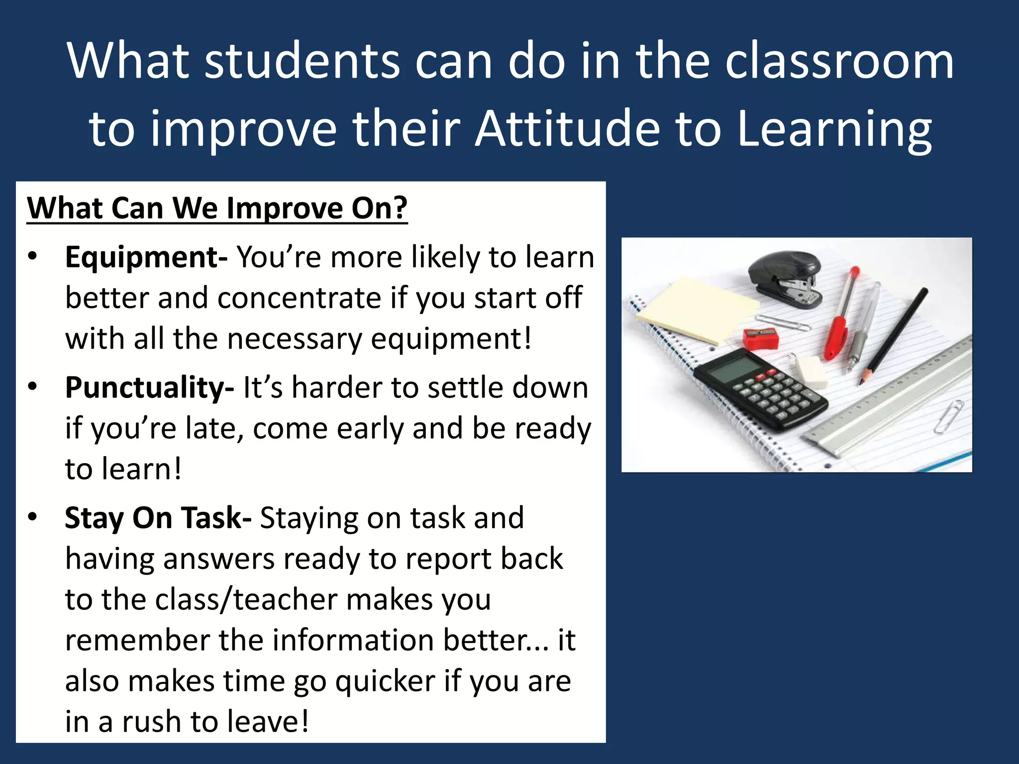 Attitudes to Learning | PPTX