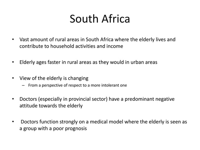 Attitudes towards aging in different cultures | PPTX | Eldercare ...