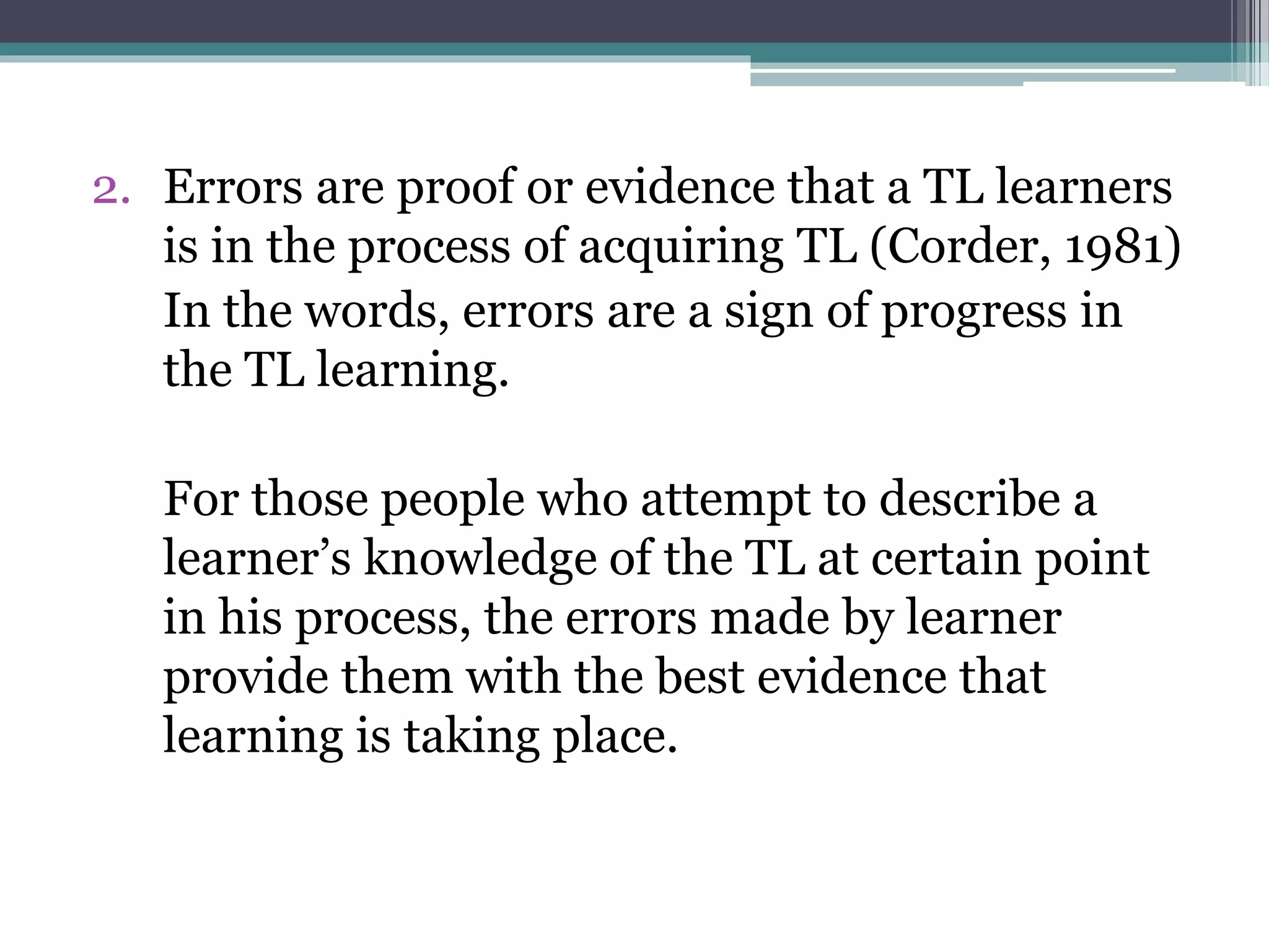 Attitudes Towards Learner’s Errors | PPTX