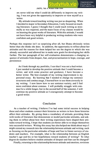 Attitudes Toward Writing | PDF