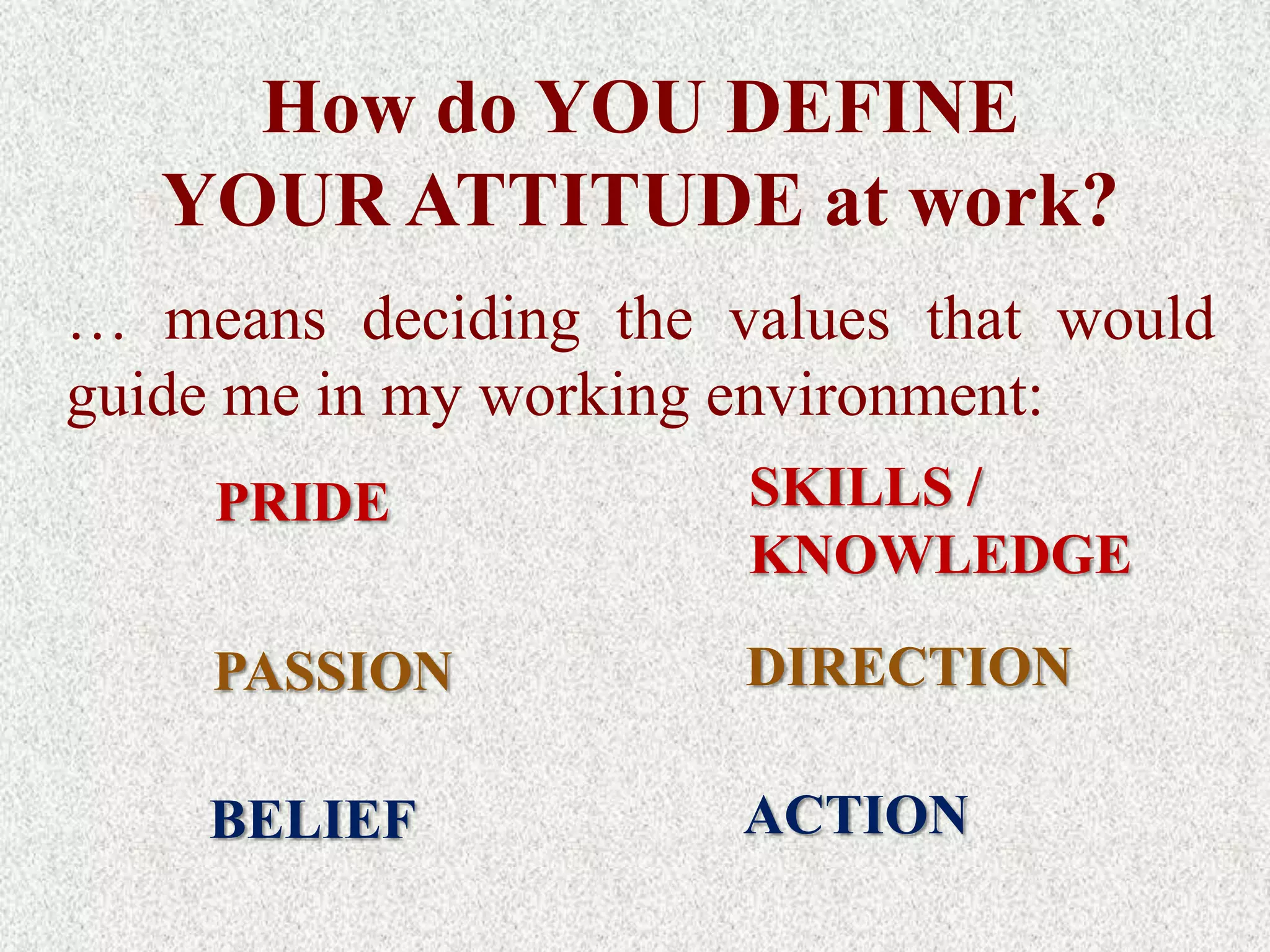 Attitude towards work | PPSX