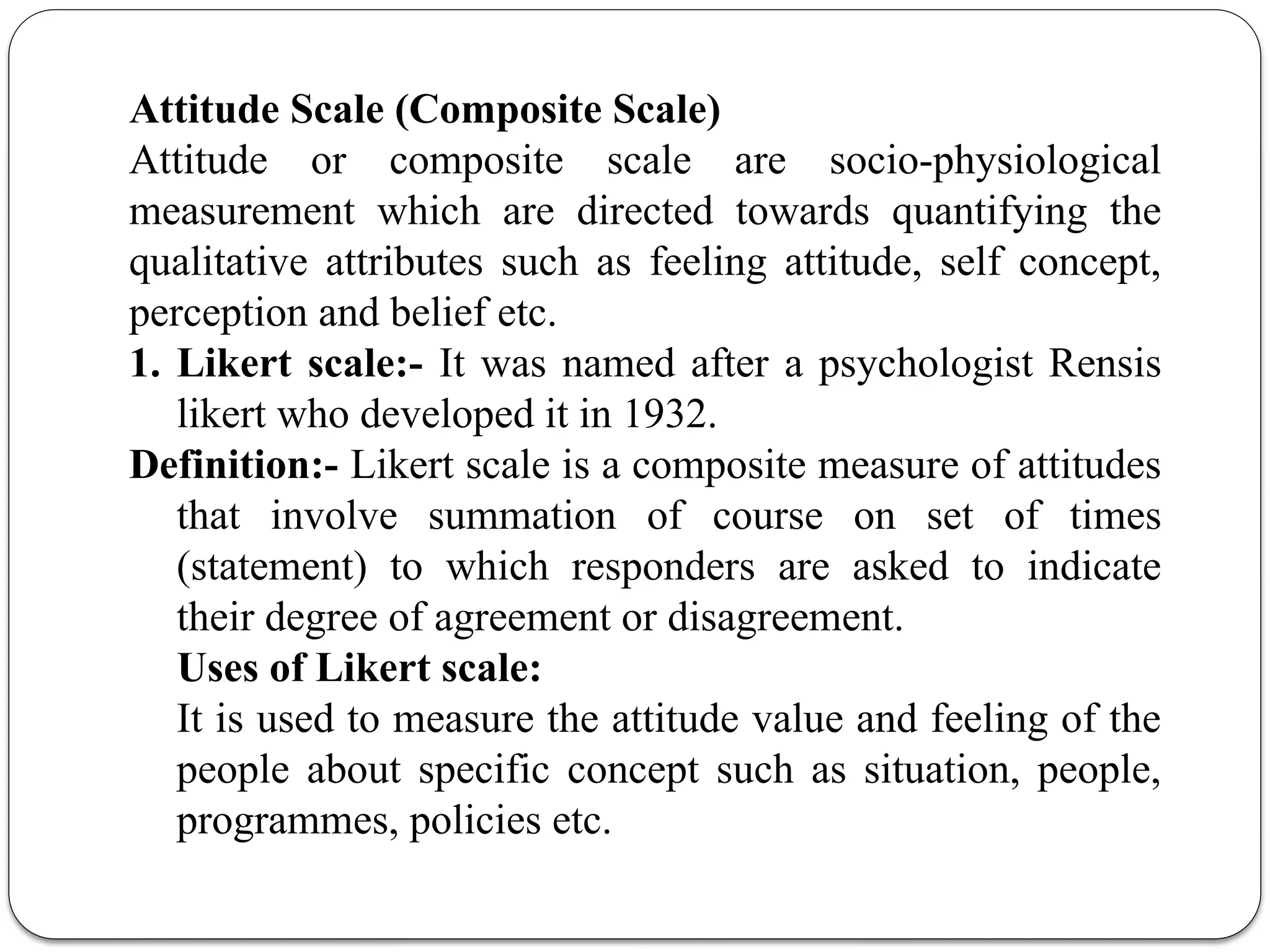 Attitute scale for Nursing Reasearch B.Sc. Nursing IV year | PPTX