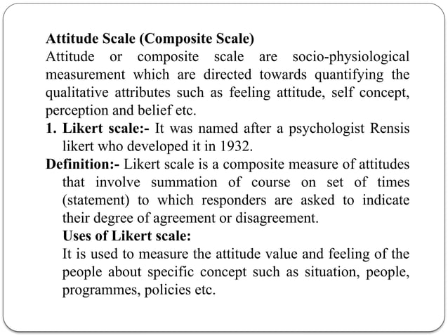 Attitute scale for Nursing Reasearch B.Sc. Nursing IV year | PPTX
