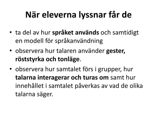 Förmågan att lyssna | PPTX | Education