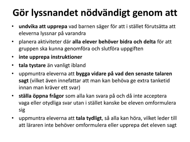 Förmågan att lyssna | PPTX | Education