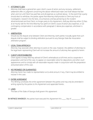 Fee Agreement Template