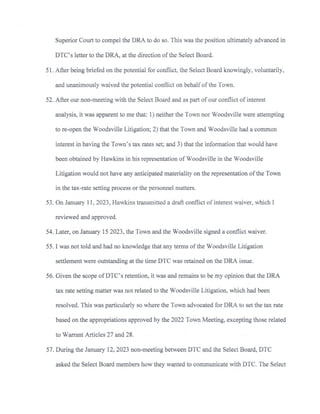 DTC Attorney Eric Maher Affidavit for DTC Case vs. Town of Haverhill ...