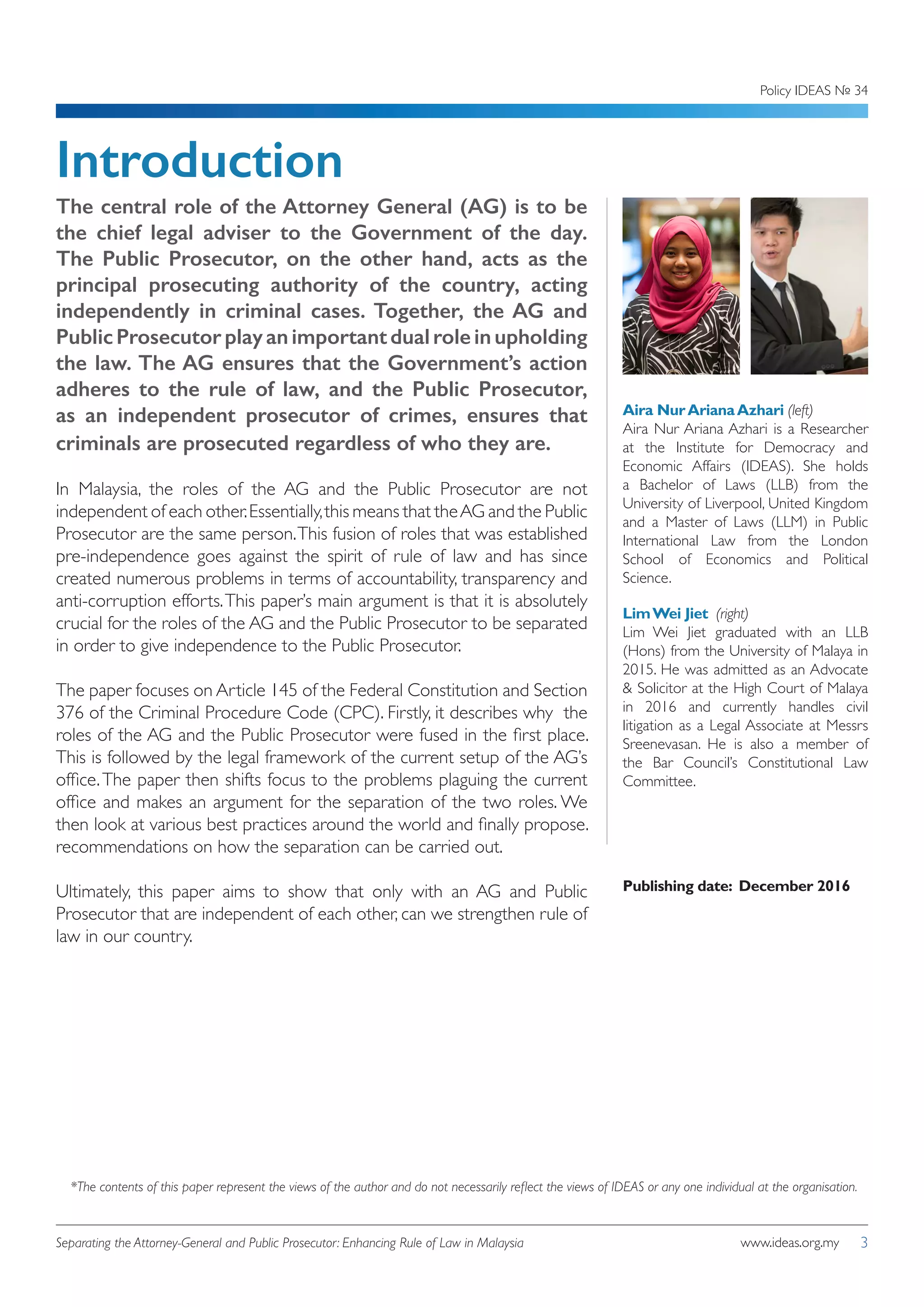Attorney General and Public Prosecutor | PDF