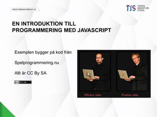 Att programmera med javascript grunder | PPT