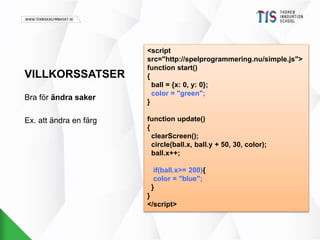 Att programmera med javascript grunder | PPT
