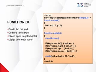Att programmera med javascript grunder | PPT