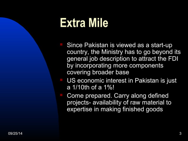 Attracting fdi for pakistan | PPT