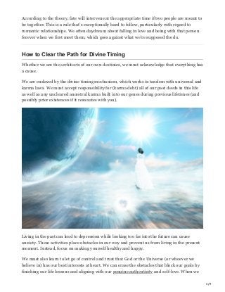 The Ultimate Guide to Divine Timing | PDF