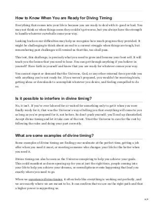 The Ultimate Guide to Divine Timing | PDF