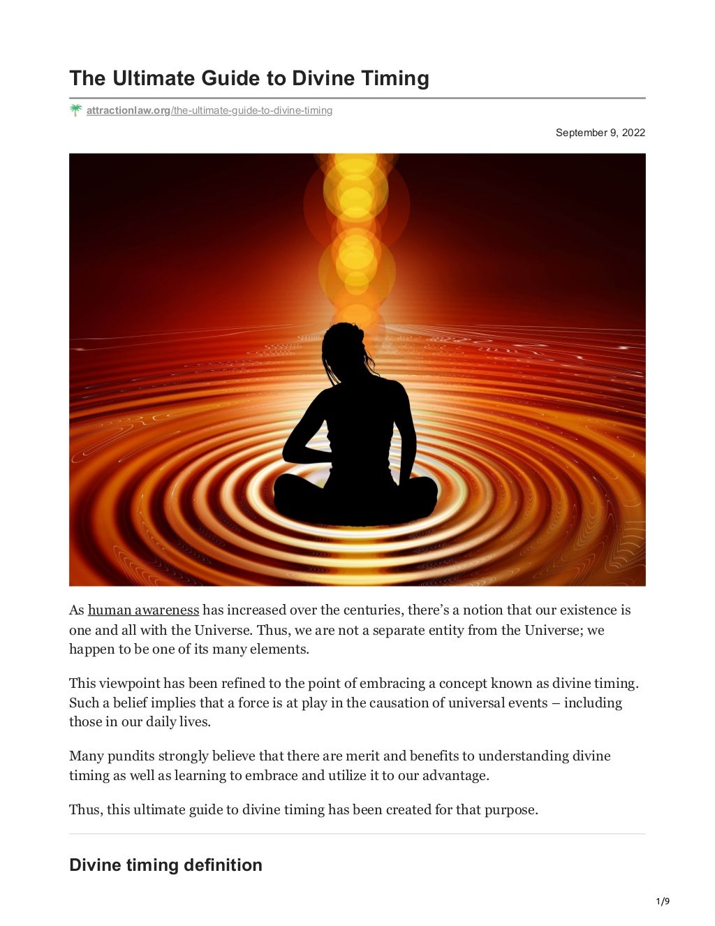 The Ultimate Guide to Divine Timing | PDF