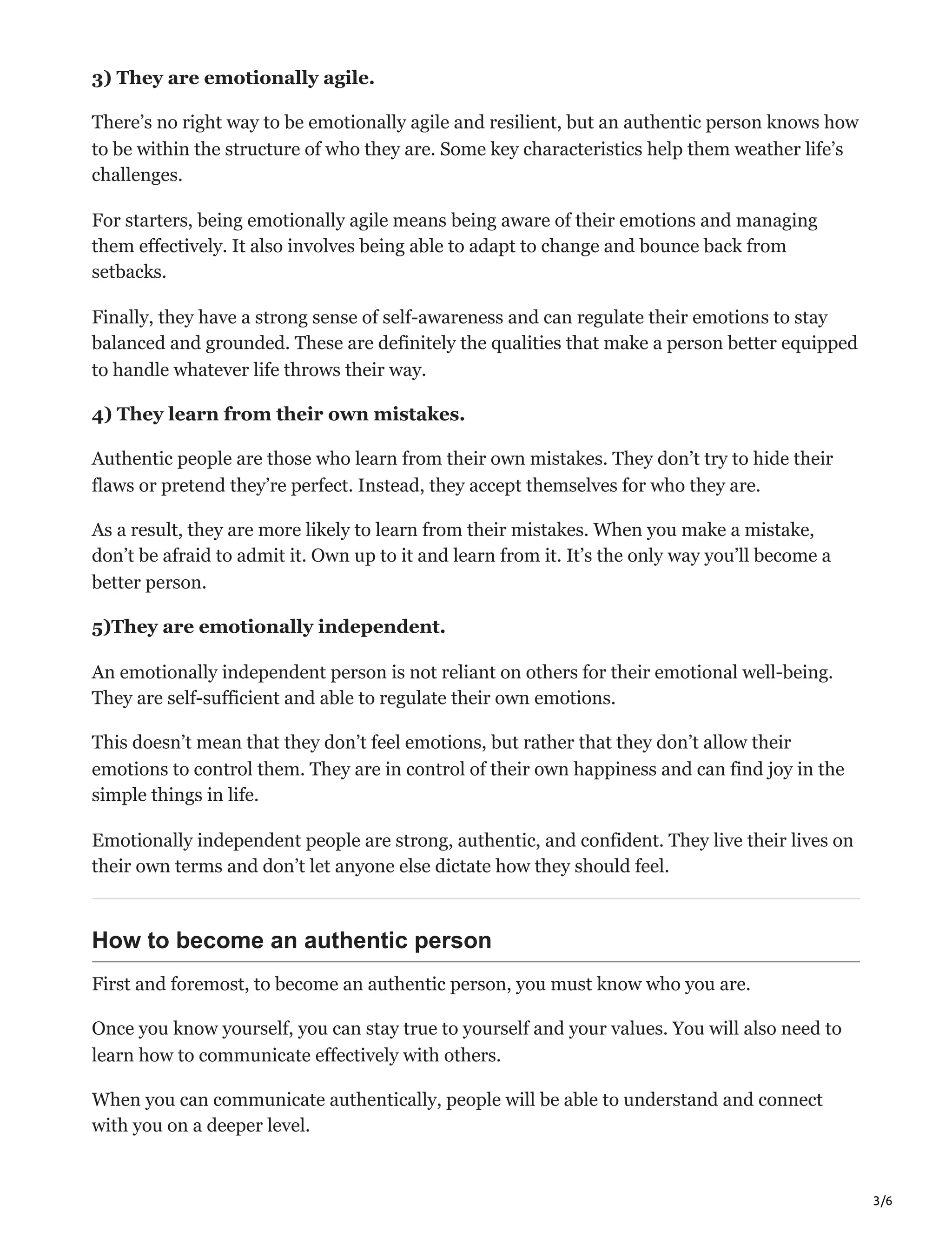 The 5 Traits of an Authentic Person | PDF