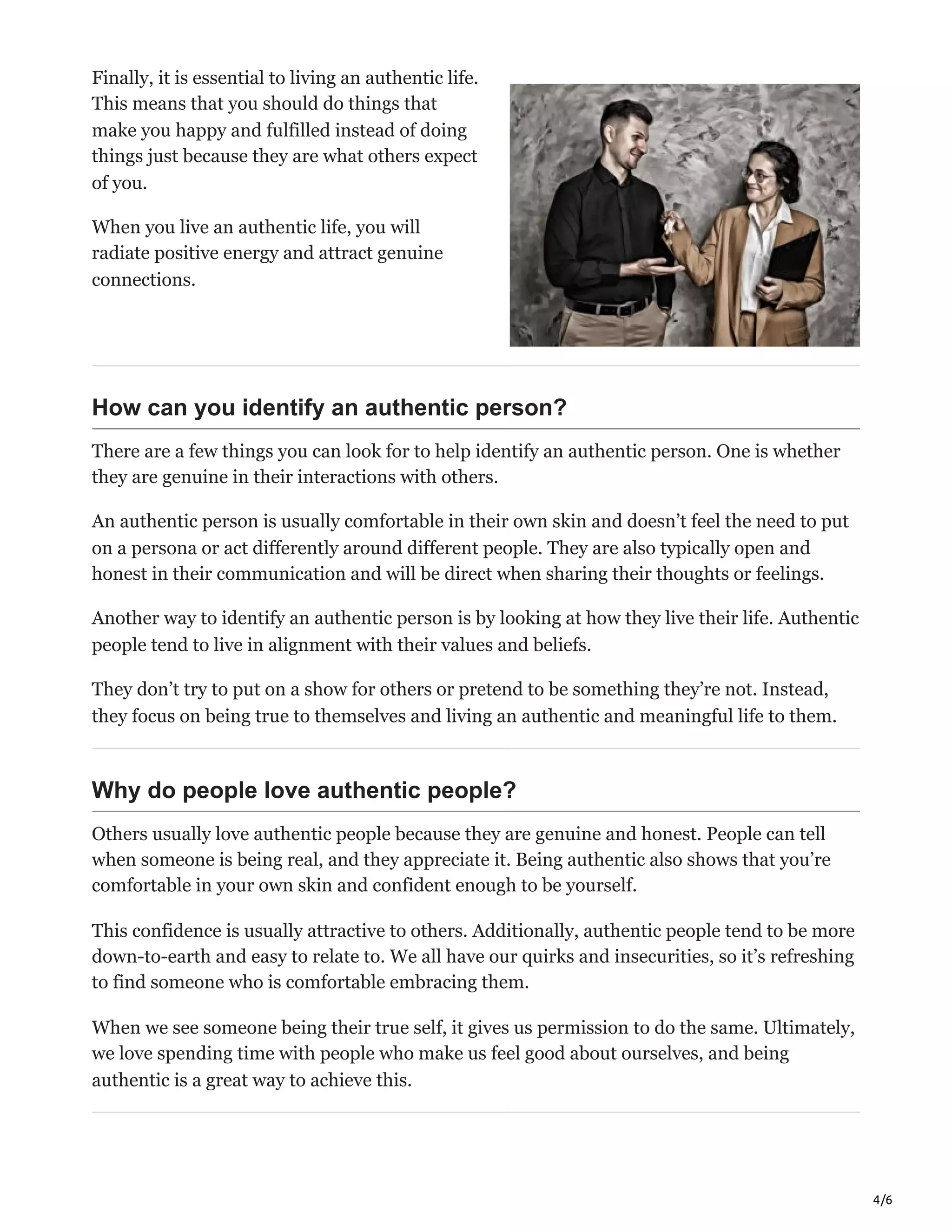 The 5 Traits of an Authentic Person | PDF