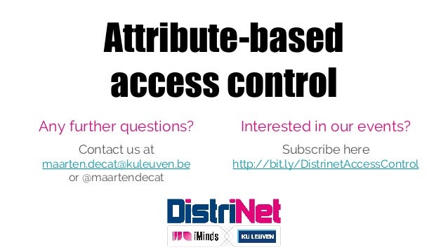 Attribute based access control