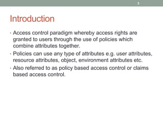 Attribute based access control | PPTX
