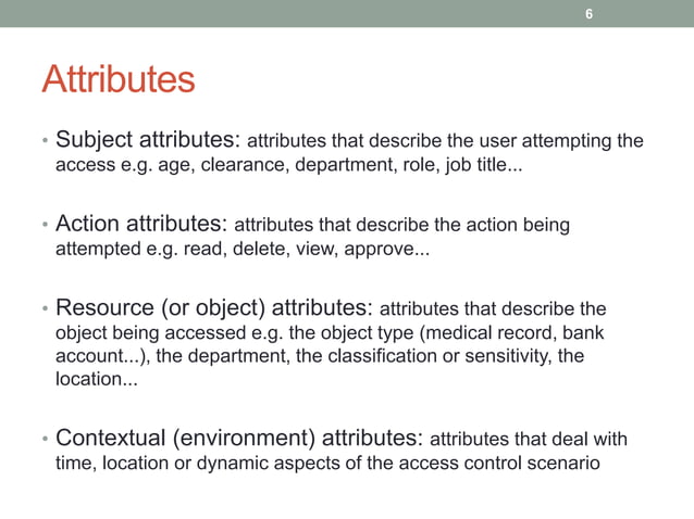 Attribute based access control | PPT