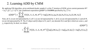 Conditional mixture model for modeling attributed dyadic data | PPTX | Physics | Science