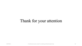 Conditional mixture model for modeling attributed dyadic data | PPT