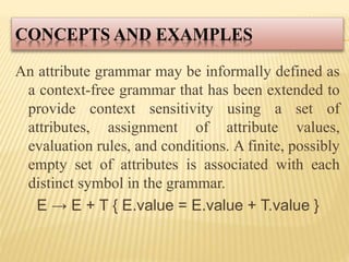 Attribute grammer | PPTX