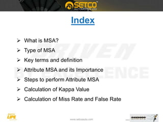 Attribute MSA | PPTX