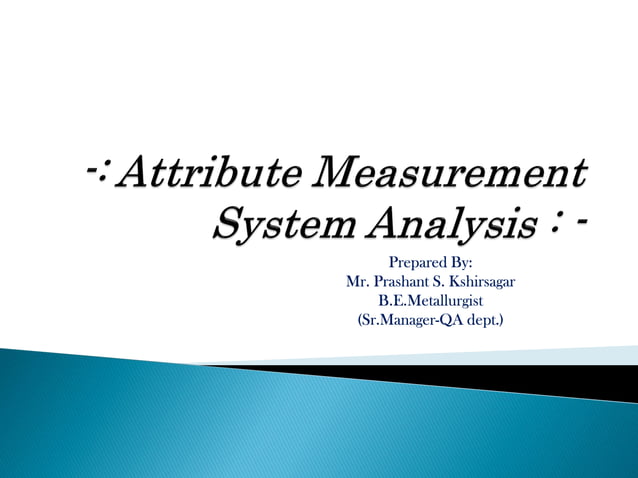 Attribute MSA presentation | PDF