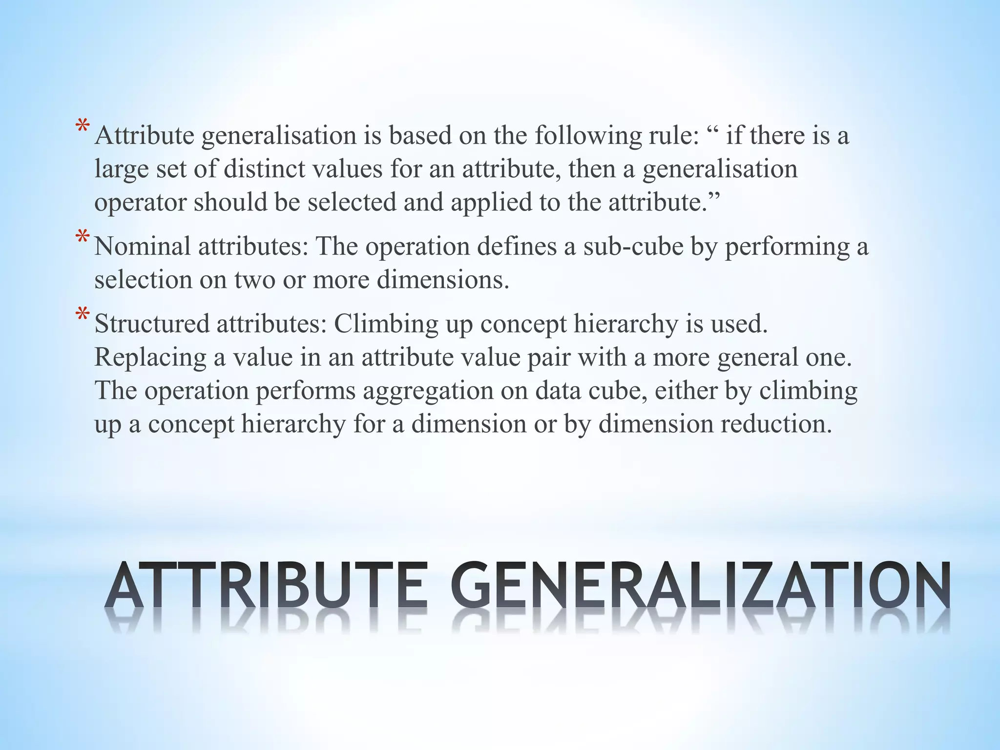 Attribute oriented analysis | PPTX